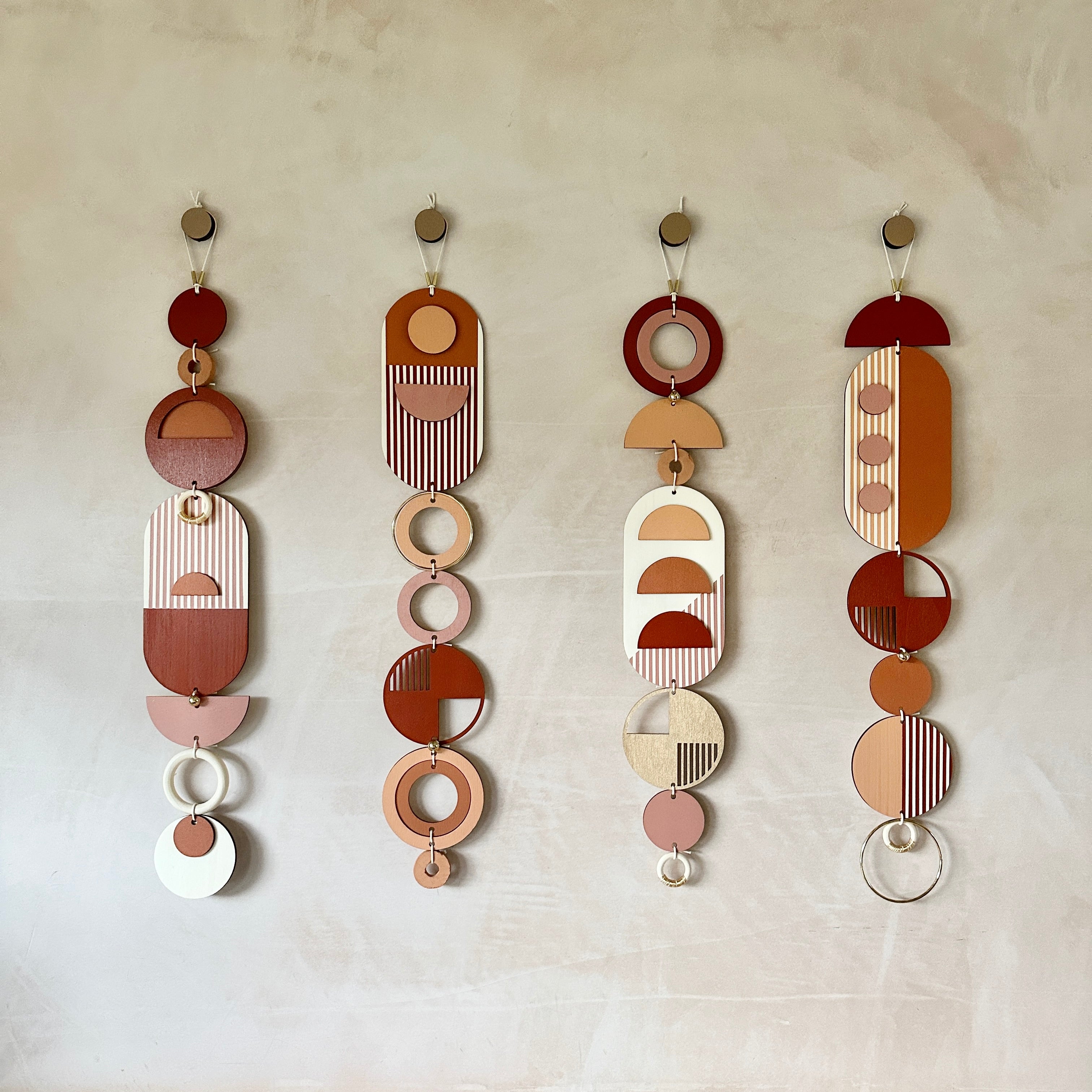 Modern Wall Art Hangings - Home Decor - Geometric Wall Art - Wood Art ...